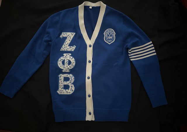 Royal Blue Pearl Letterman Sweater – Nana Hook